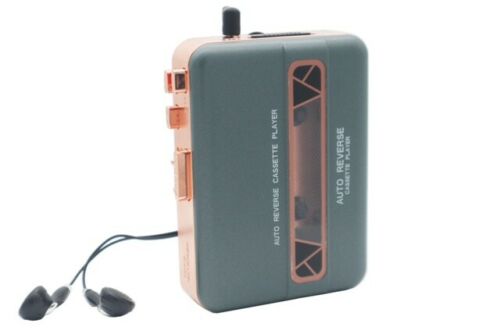 Class Portable Walkman Cassette Player With Headphones – Green/Gold C7 ...